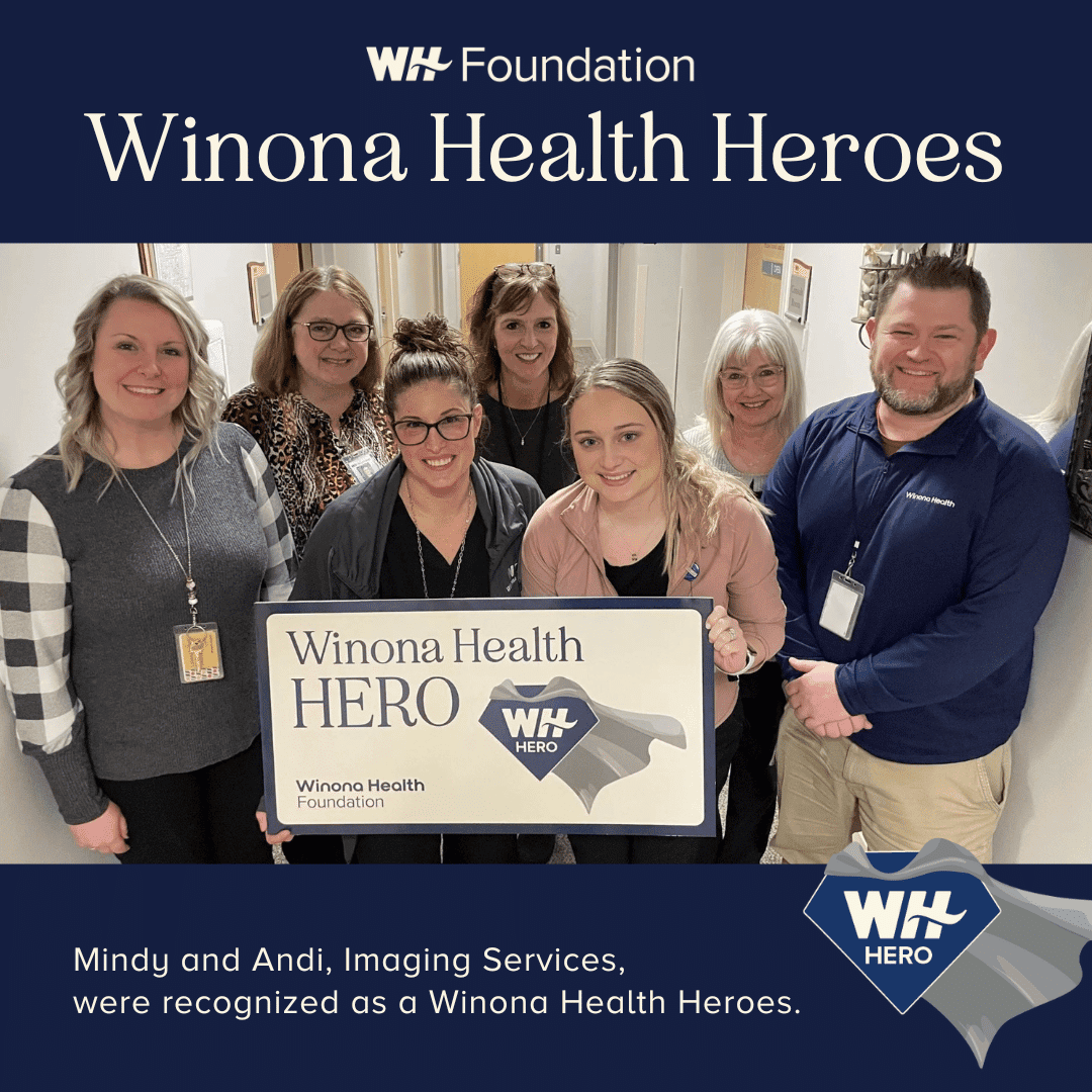 Congratulations Mindy and Andi, for being honored as Winona Health Heroes!